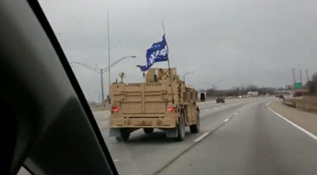 Military Convoy Sporting ‘Trump’ Flag Was Naval Special Warfare Unit ...