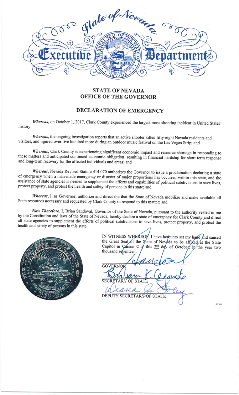Nevada Gov. Declares Emergency, Medical Disaster Following Shooting ...