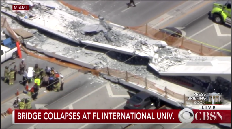 New Pedestrian Bridge Collapses At Florida International University ...